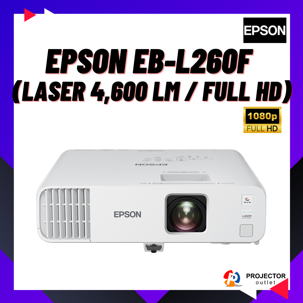 โปรเจคเตอร์ EPSON EB-L260F (Laser 4,600 lm / Full HD) | Shopee Thailand