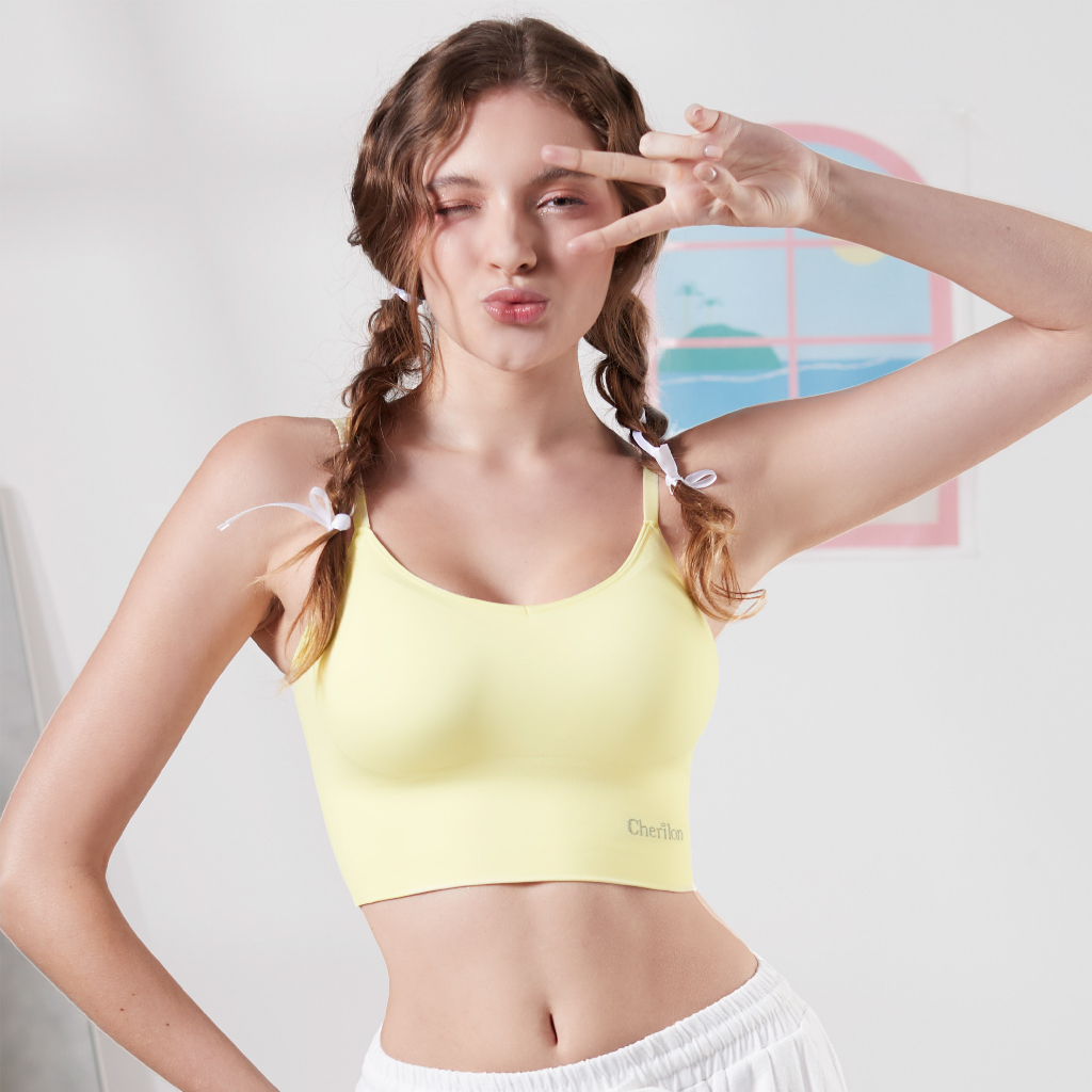Cherilon Tee Bra เชอรีล่อน บราไร้โครง เสื้อใน บรา สายเดี่ยว ดันทรง ฟองน้ำ ชิ้นเดียว นุ่ม สบาย ...