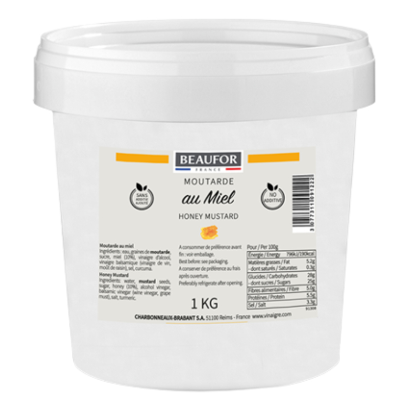 โบฟอร์ มัสตาร์ดผสมน้ำผึ้ง 1กก. - Honey Mustard 1kg Beaufor brand ...