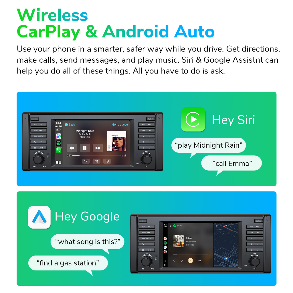 Eonon จอ android รถยนต์ BMW E39 Android 13 พร้อม Apple CarPlay และ ...