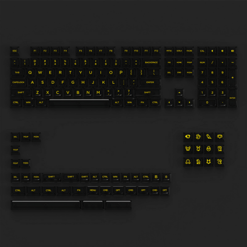 คีย์แคป AKKO PBT 6 Color Black White Tiffany Pink Clear Purple ...