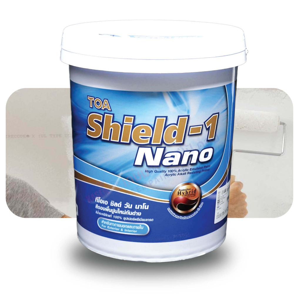 TOA Shield-1 E1000 Primer สีรองพื้นปูนใหม่ทีโอเอ ชิลด์วัน E-1000 ขนาด ...