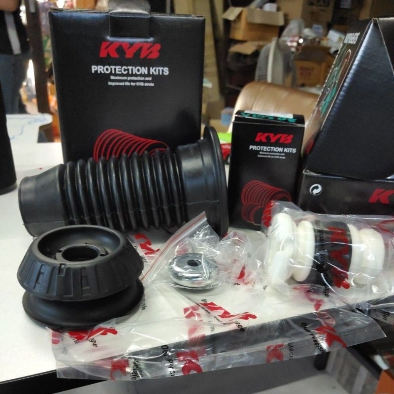 KYB เบ้าโช๊คหน้า+ลูกปืน, กันกระแทกหน้า, ยางกันฝุ่นหน้า, ยางกันฝุ่นหลัง Vios 08-12, Yaris 06-12 ...