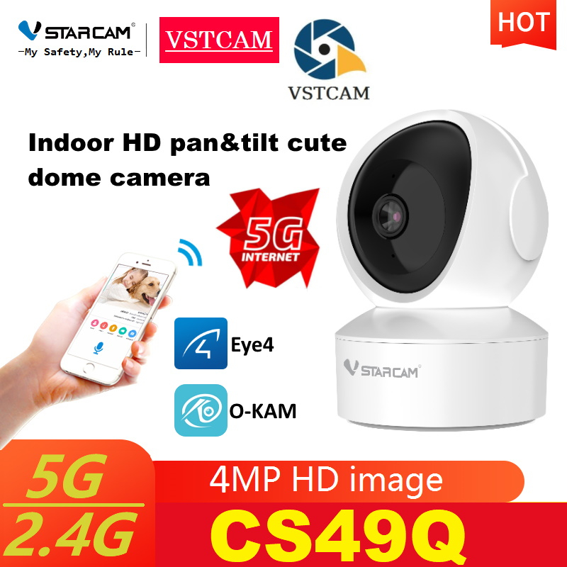 Vstarcam CS49Q（ รองรับ WiFi 5G ） ใหม่ล่าสุด ความละเอียด 4 ล้านพิกเซล กล้องวงจรปิดไร้สาย Indoor ...