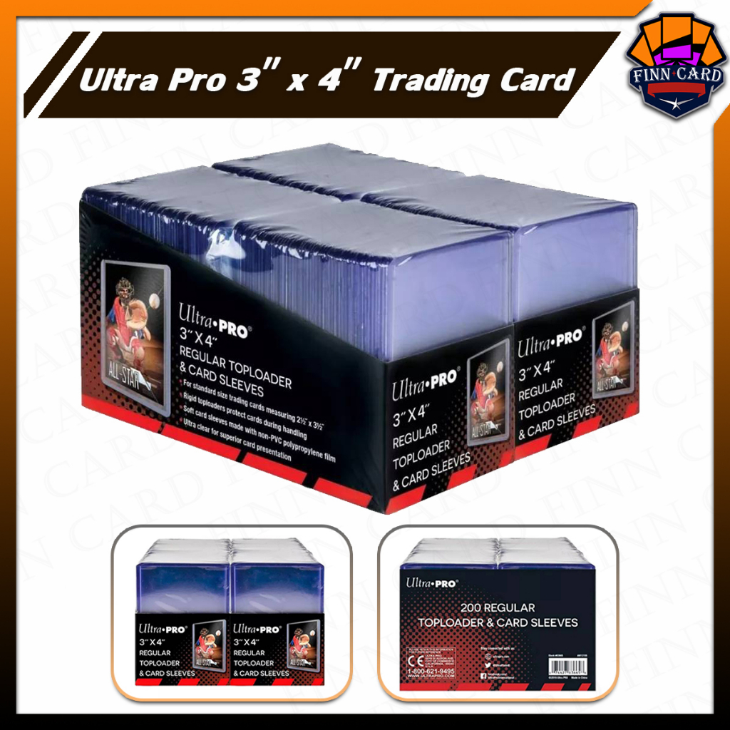 Ultra Pro 3" x 4" Trading Card Toploader & Card Sleeve (UltraPro Topload 35pt 100แผ่น และ Sleeve ...