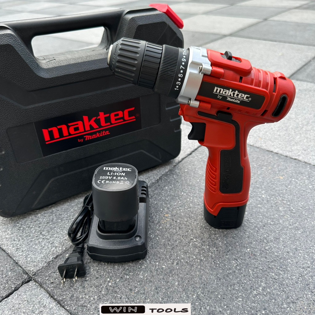 MAKTEC สว่านแบต สว่านไร้สาย 159V 3ระบบ แบต 2 ก้อน เจาะไม้ เจาะเหล็ก ขัน ...