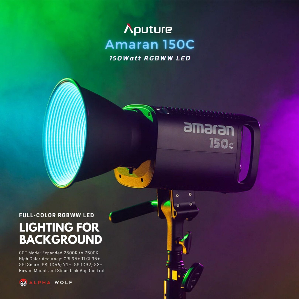 Aputure Amaran 150C RGBWW LED ไฟต่อเนื่องขนาด 150Watt แบบ Full-Color ...