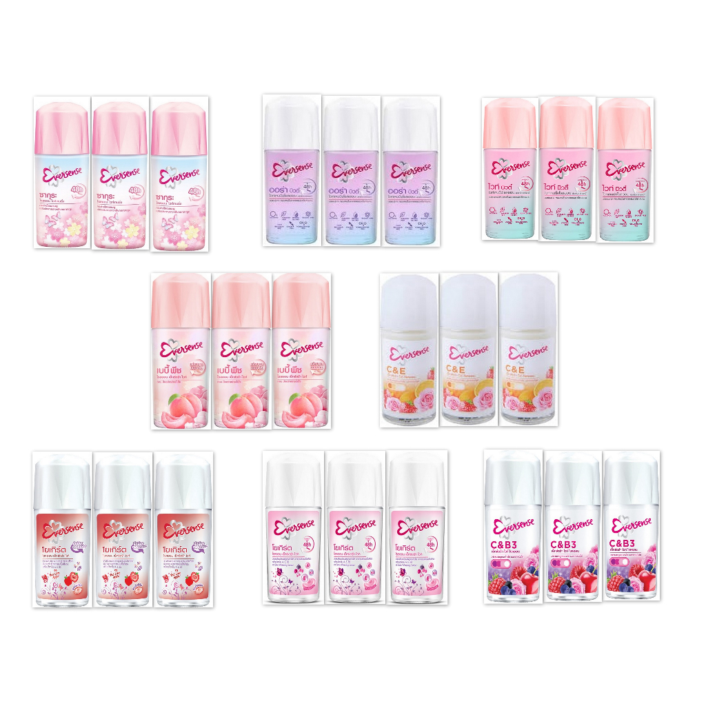 (แพ็ค 3 ชิ้น) / (ขนาด 25 มล. / 45 มล.) Eversense เอเวอร์เซ้นส์ โรลออน ...