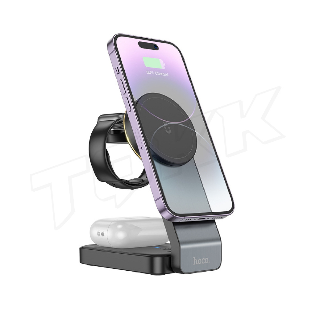 hoco CQ3/CQ7/CQ8 แท่นชาร์จไร้สาย 3 in1 แท่นชาร์จ ชาร์จเร็ว15W ชาร์จ ...