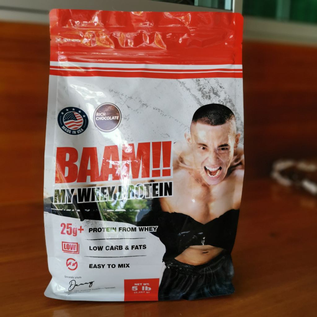 เวย์ whey protein Baam เพิ่มกล้าม แท้100% | Shopee Thailand