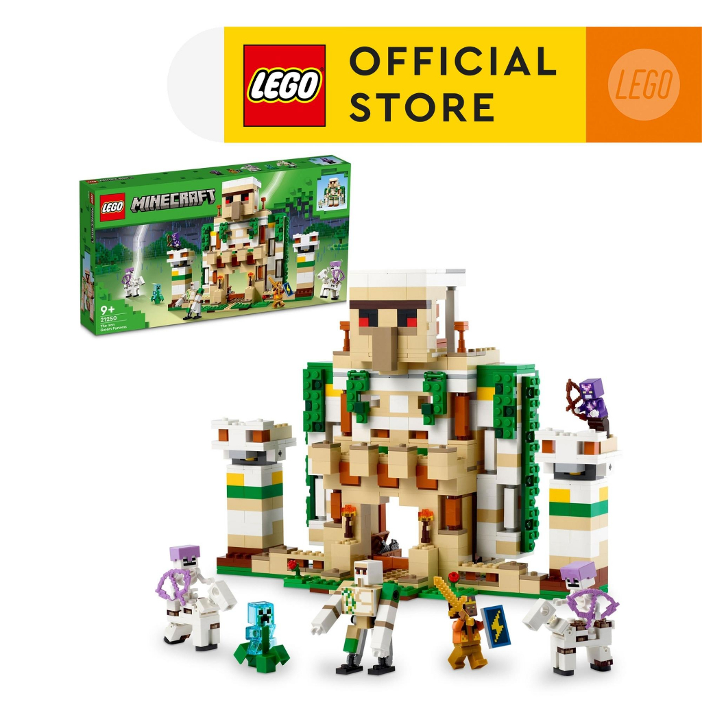 LEGO Minecraft 21250 The Iron Golem Fortress Building Toy Set (868 ...