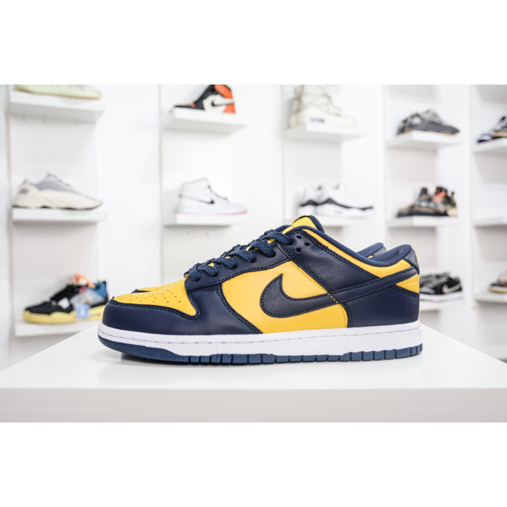 Nike SB Dunk Low "Michigan"สีน้ำเงินเหลือง รองเท้ากันลื่นแบบสบาย ๆ ...