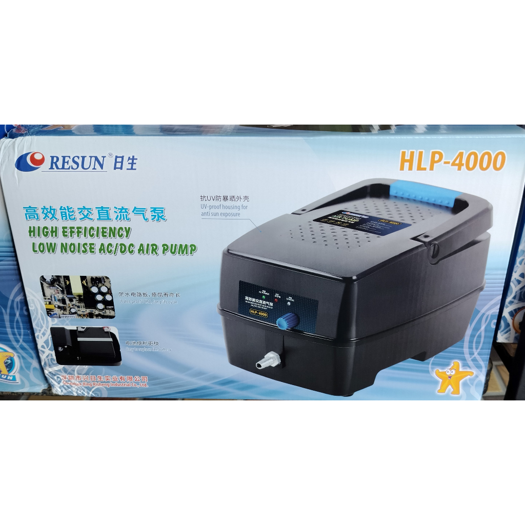 ปั้มลมสำรองไฟอัติโนมัติ Resun HLP4000 สำรองไฟสูงสุด 8-12ชม. | Shopee ...
