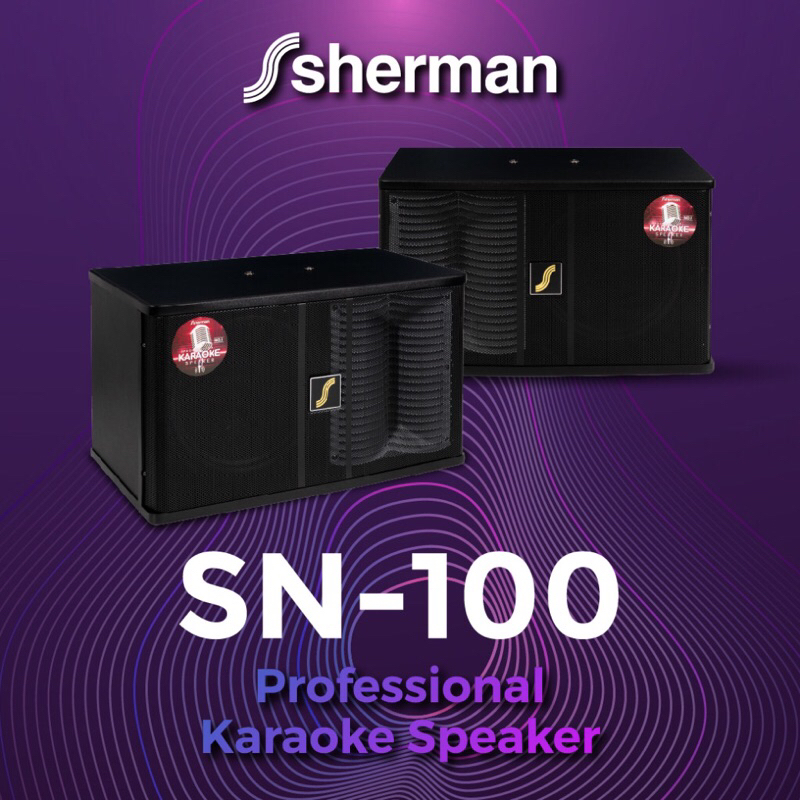 Sherman SN-100 ลำโพงคาราโอเกะ ตู้ลำโพง 10 นิ้ว รองรับกำลังขับ 250W | Shopee Thailand