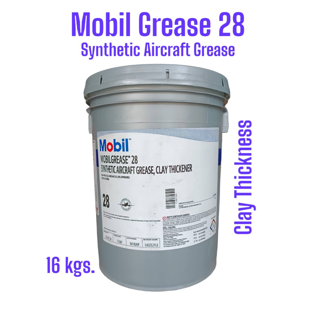 จารบีโมบิลกรีส28 Mobil Grease™ 28 /16kgs.Synthetic Aircraft Grease ,Clay Thickness,MIL-PRF-81322 ...