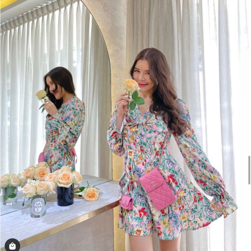 ส่งต่อใหม่มาก size S FLAT2112 FF0027 : MANDY MOORE DRESS | Shopee Thailand
