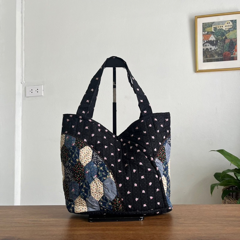 กระเป๋าผ้าญี่ปุ่น กระเป๋าผ้า Patchwork hand made | Shopee Thailand