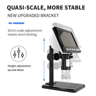 DM7 4.3นิ้วหน้าจอกล้องจุลทรรศน์กำลังขยายสูง1600X กล้องจุลทรรศน์ดิจิตอลอุตสาหกรรมอิเล็กตรอนพร้อม ...