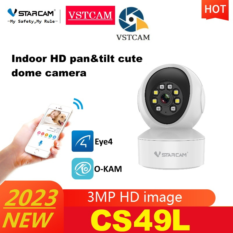 Vstarcam CS49L ( ใหม่ล่าสุด ) ความละเอียด 3 ล้านพิกเซล กล้องวงจรปิดไร้สาย Indoor WiFi iP Camera ...