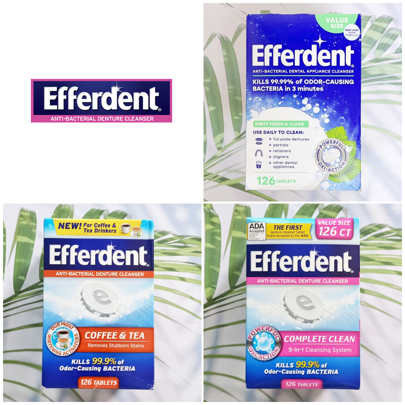 (Efferdent®) Dental Appliance Cleanser 126 Tablets เม็ดฟู่ทำความสะอาด ...