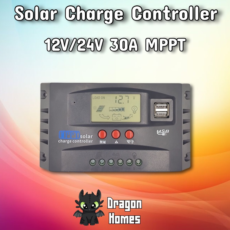 MPPT Solar Charger Controller 12V/24V 30A ชารเจอร์ โซล่า ตัวควบคุมการ ...