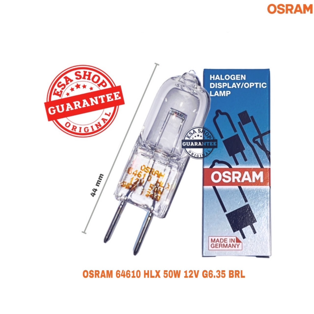 หลอดไฟแพ็ค 1 หลอด OSRAM 64610 HLX 50W 12V G6.35 BRL | Shopee Thailand
