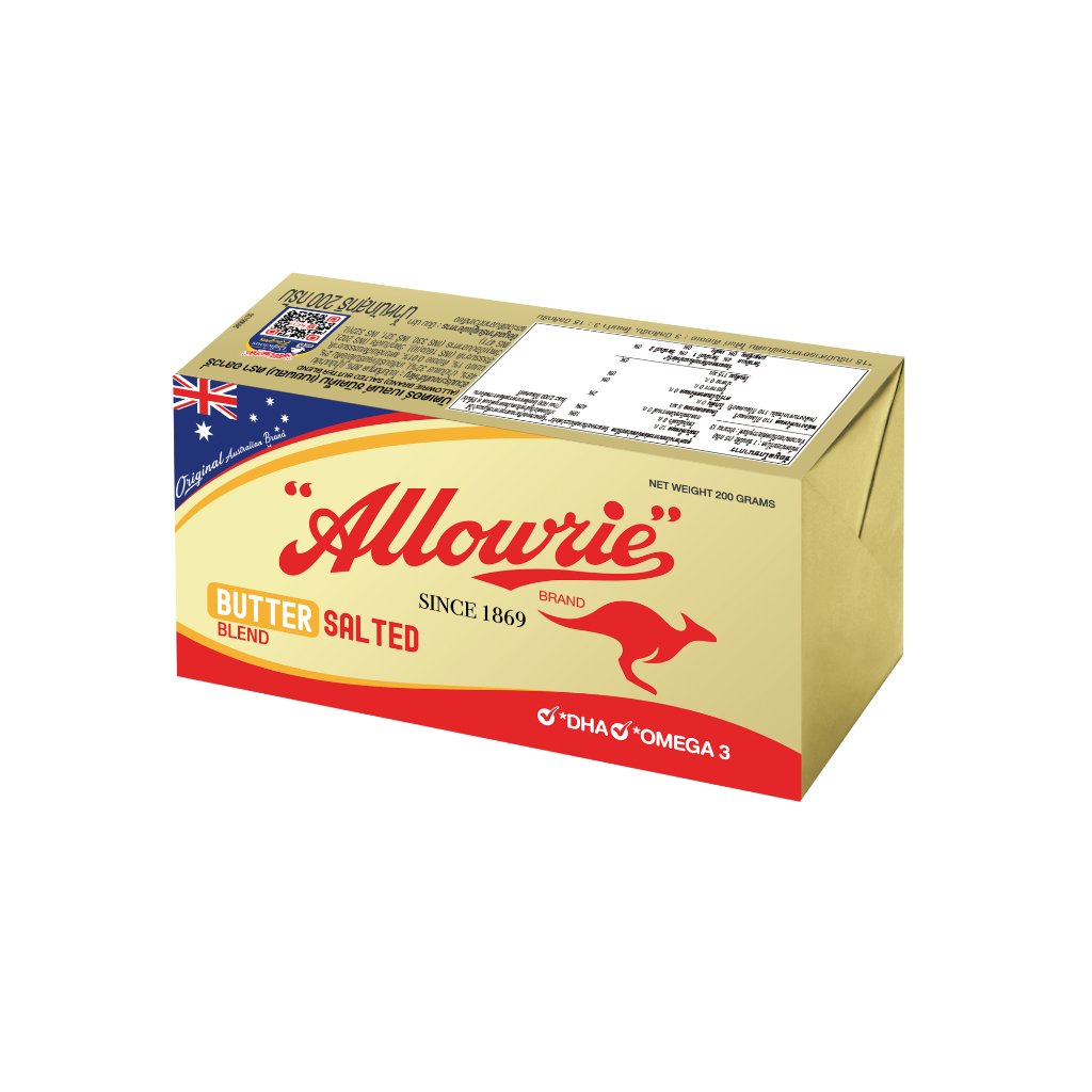 Allowrie Salted Butter Blend อลาวรี่ เนยบัตเตอร์เบลนด์เค็ม 200 กรัม ...