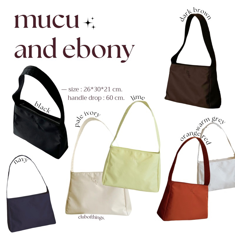 𝒑𝒓𝒆-𝒐𝒓𝒅𝒆𝒓 ꒱ mucu and ebony comfy bag 9 สี — ของแท้จากเกาหลี🇰🇷 | Shopee ...