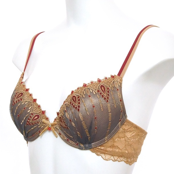 Annebra บราเสริมทรง ตะขอหลัง คอวี มีโครง เสริมฟองน้ำ Push up Mold bra ...