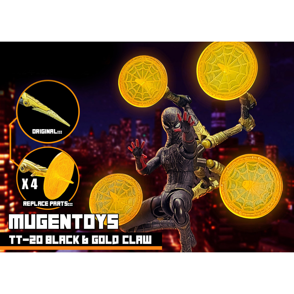 พาร์ทเสริม Custom Edit TT-20 Spider-Man Black Gold Magic Claw ...