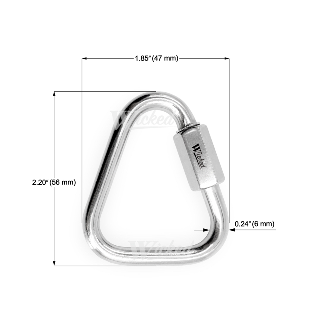 Wicked 316 Stainless Steel Forged Delta Triangle Quick Link - Size 1/4 ...