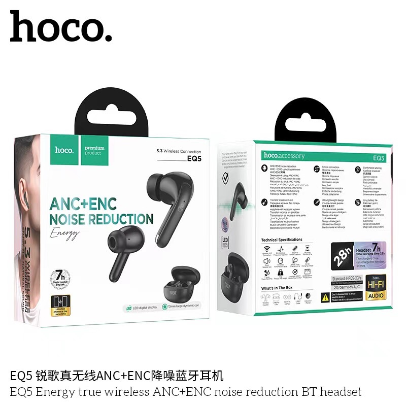้Hoco หูฟัง บลูทูธ TWS EW05 ANC(White)-Bluetooth | Shopee Thailand