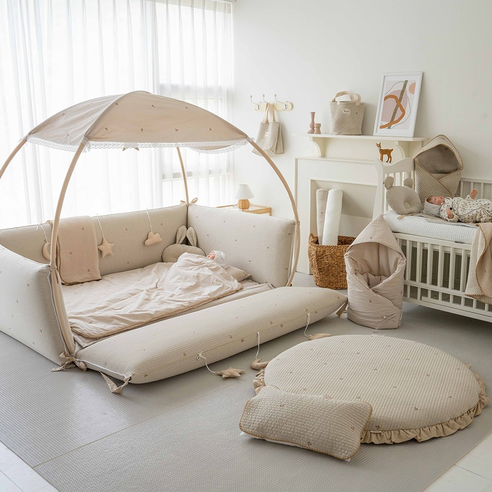 [Made in Korea🇰🇷] LOLBABY Bumper bed ที่นอนกันตก รุ่นผ้า Premium Cotton ...