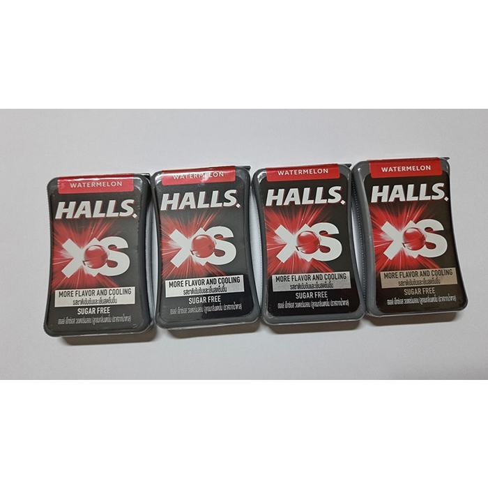 Halls XS Watermelon ฮอลล์ XS สีแดง กลิ่นแตงโม (15 กรัม) | Shopee Thailand