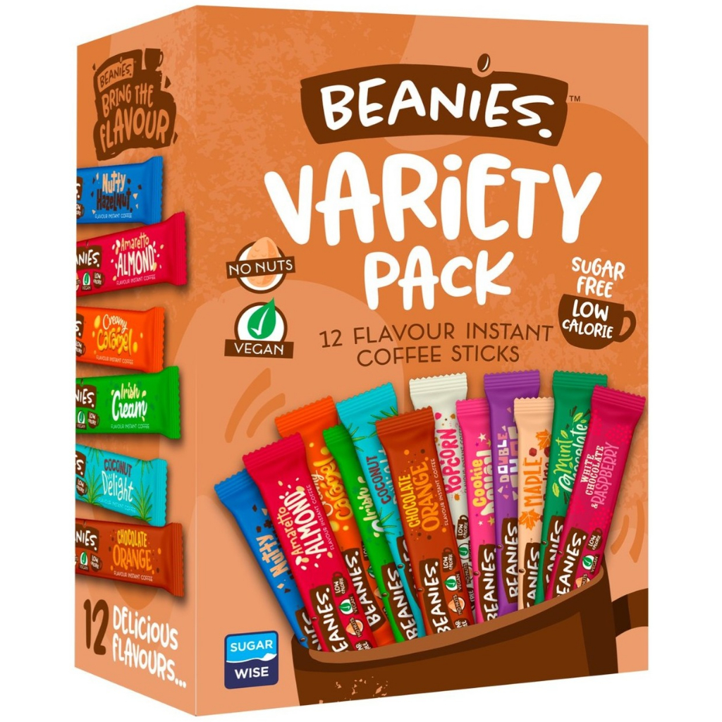 Beanies Pack Instant Coffee Sticks น้ำหนัก 24 กรัม มี 2 แบบ | Shopee ...