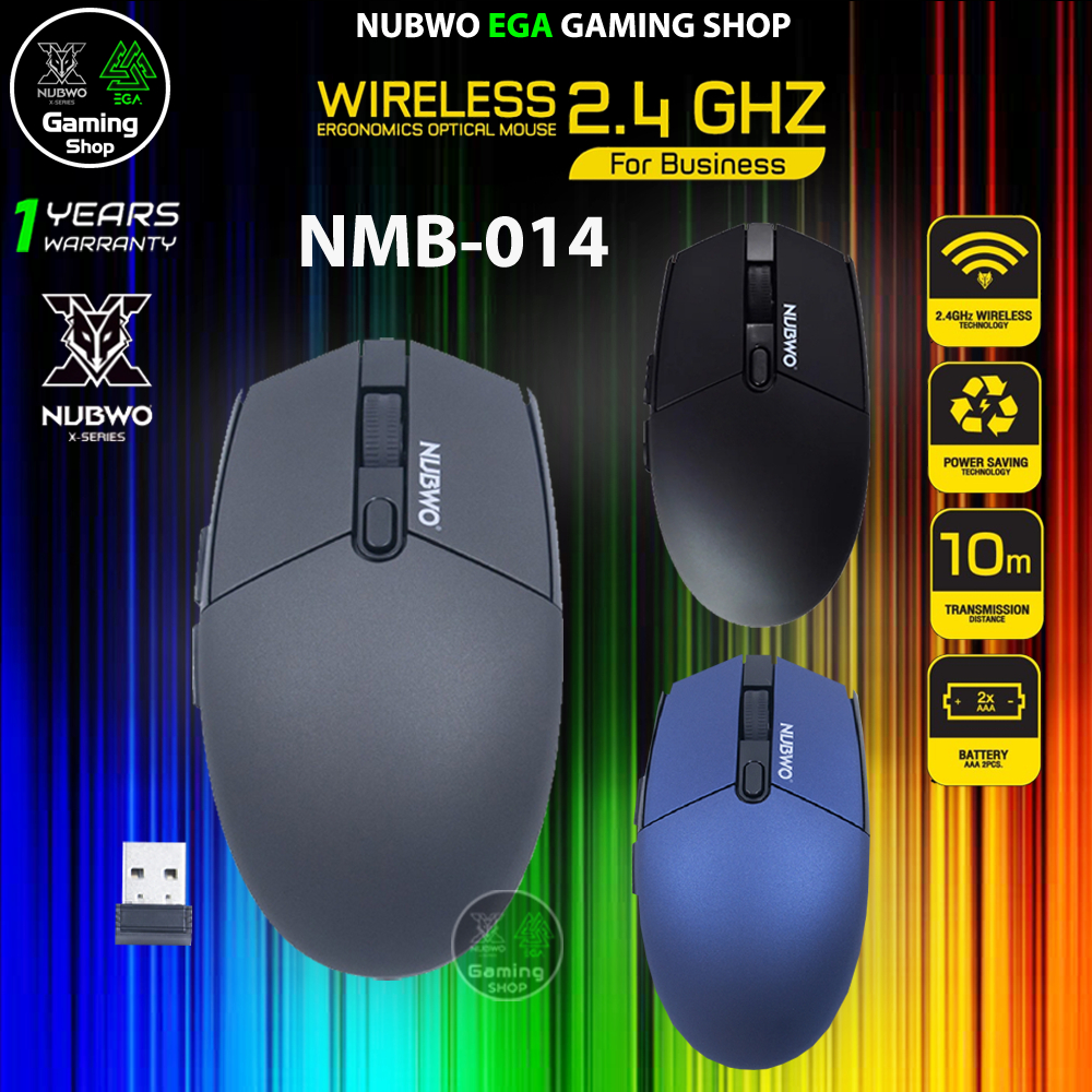 🎮 GAMING NUBWO NMB-014 WIRELESS MOUSE USB เมาส์ ไร้สาย แบบไร้เสียงคลิก ...