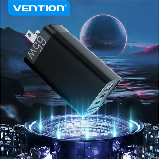 Vention 65W GaN Charger Fast Charge Type C PD USB Quick Charger with QC ...