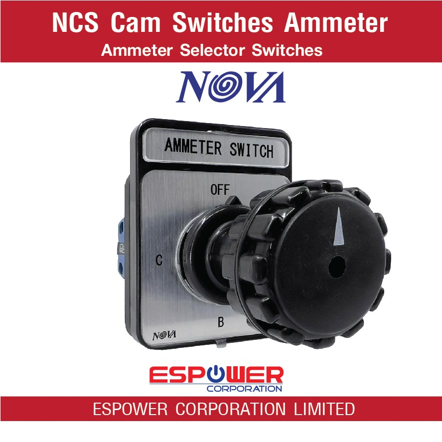 NOVA Ammeter selector switch (NCS) Cam Switches แคมสวิตช์ ประเภท Ammeter selector switch ...