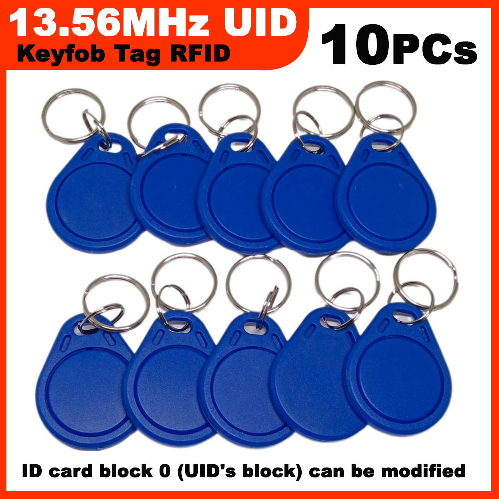 10PCs Waterproof 13.56MHz UID Keyfob Tag RFID Access Control Clone Key ...