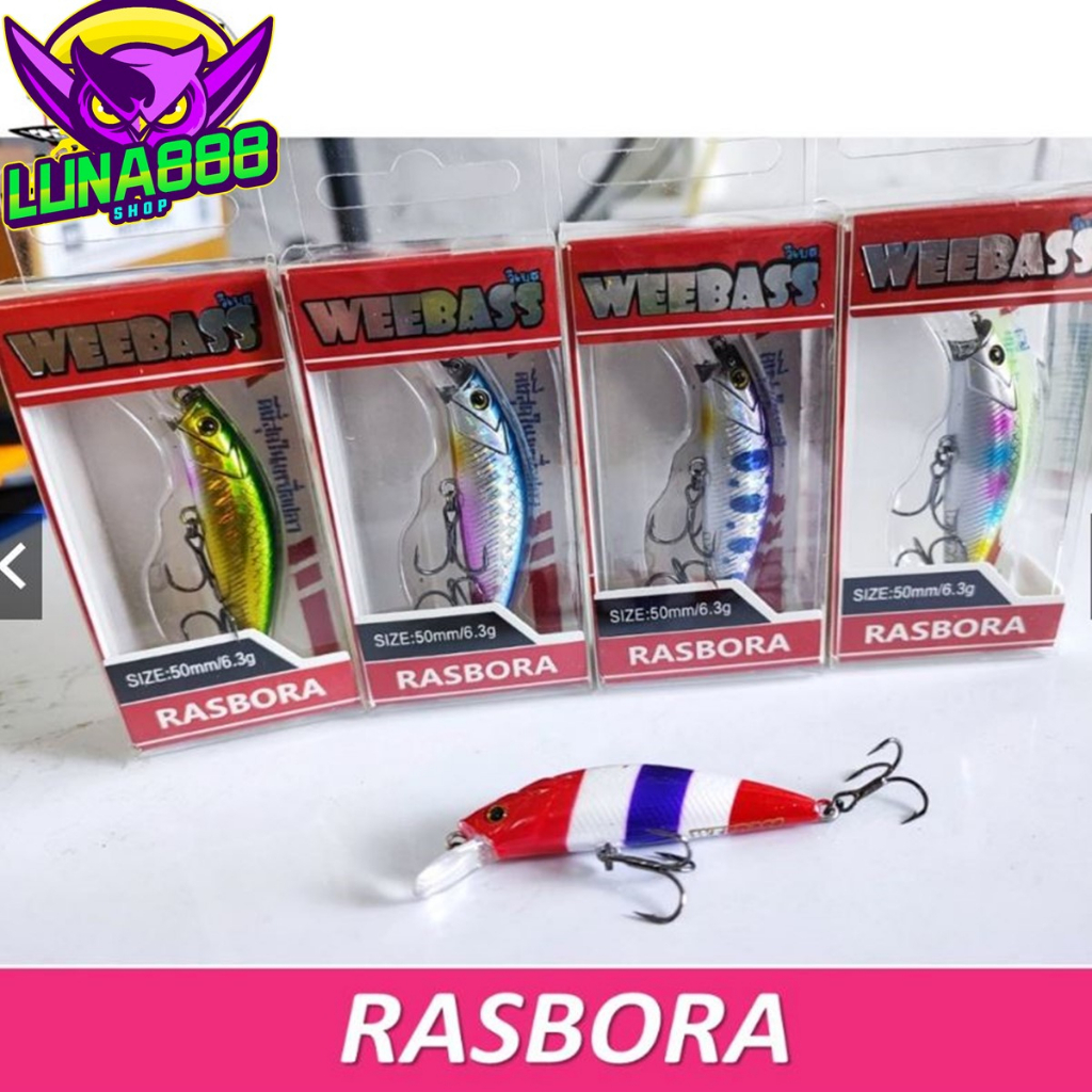 Weebass Sinking Rasbora เหยื่อปลั๊ก ดำตื้น วีแบส รุ่น ราสโบร่า ยาว5 ซม. หนัก 6.3กรัม | Shopee ...