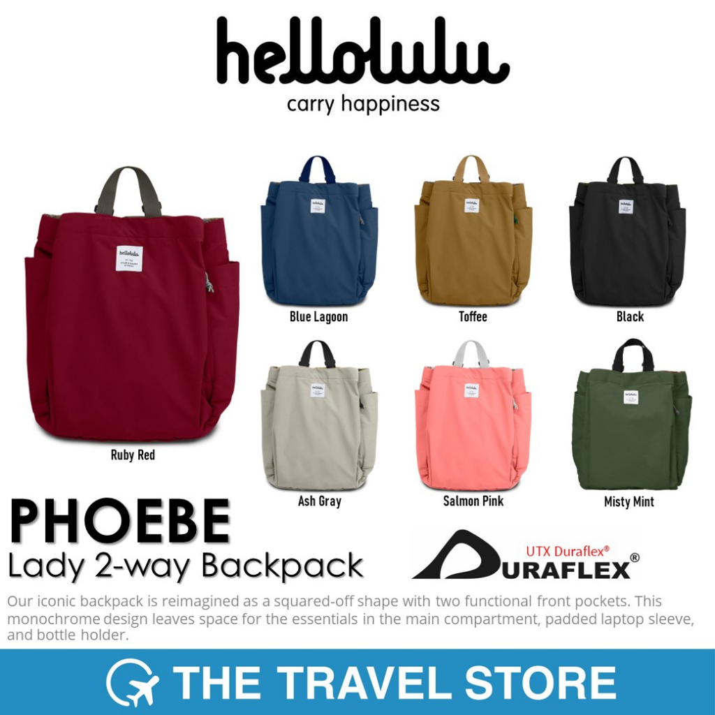 HELLOLULU Phoebe Lady 2-ways Backpack กระเป๋าเป้ สะพายหลัง ผู้หญิง สุภาพสตรี | Shopee Thailand