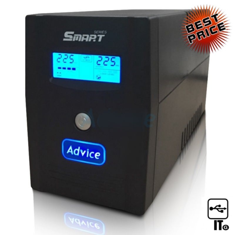 UPS 800VA ADVICE Smart LCD ประกัน 2*2*0 เครื่องสำรองไฟฟ้าที่มีระบบปรับแรงดันไฟฟ้าให้สม่ำเสมอ ...