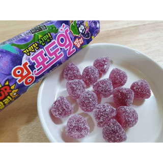 ขนมเกาหลี เยลลี่เกาหลี เยลลี่รสองุ่น wang podo sour Jelly 40g 서주 왕 포도알 ...