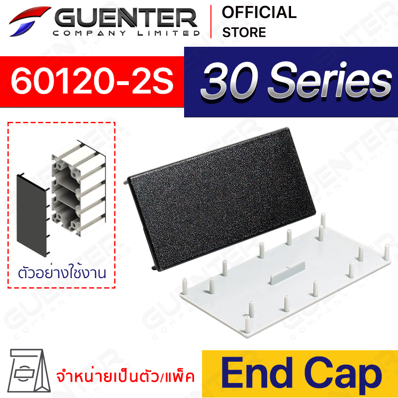 End Cap 60120-2S – 30 Series (จำหน่ายแบบตัว/แพ็ค) ฝาปิดสำหรับโปรไฟล์ ...