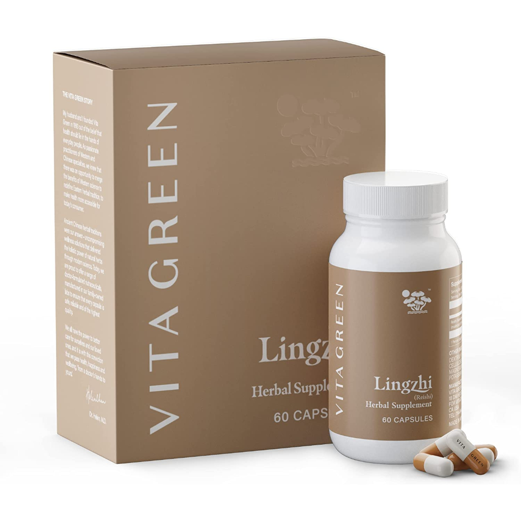 Vita Green Lingzhi Reishi Mushroom Capsules Red Reishi Mushroom Extract ...