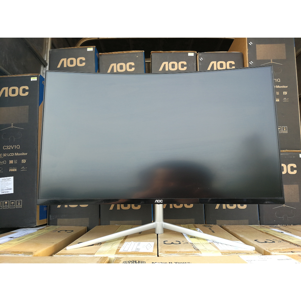 จอมอนิเตอร์ AOC C32V1Q/67 32" VA 75Hz -(FULL HD+VGA+ HDMI+DP) พร้อม ...