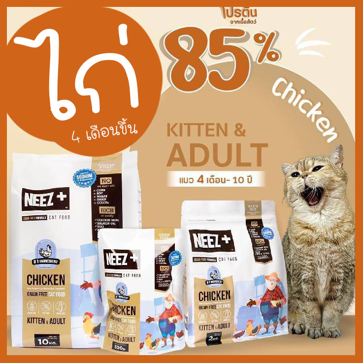 แบ่งขาย NEEZ+ Premium Cat Food นีซพลัส อาหารเม็ดสำหรับแมวเกรดพรีเมี่ยม ...