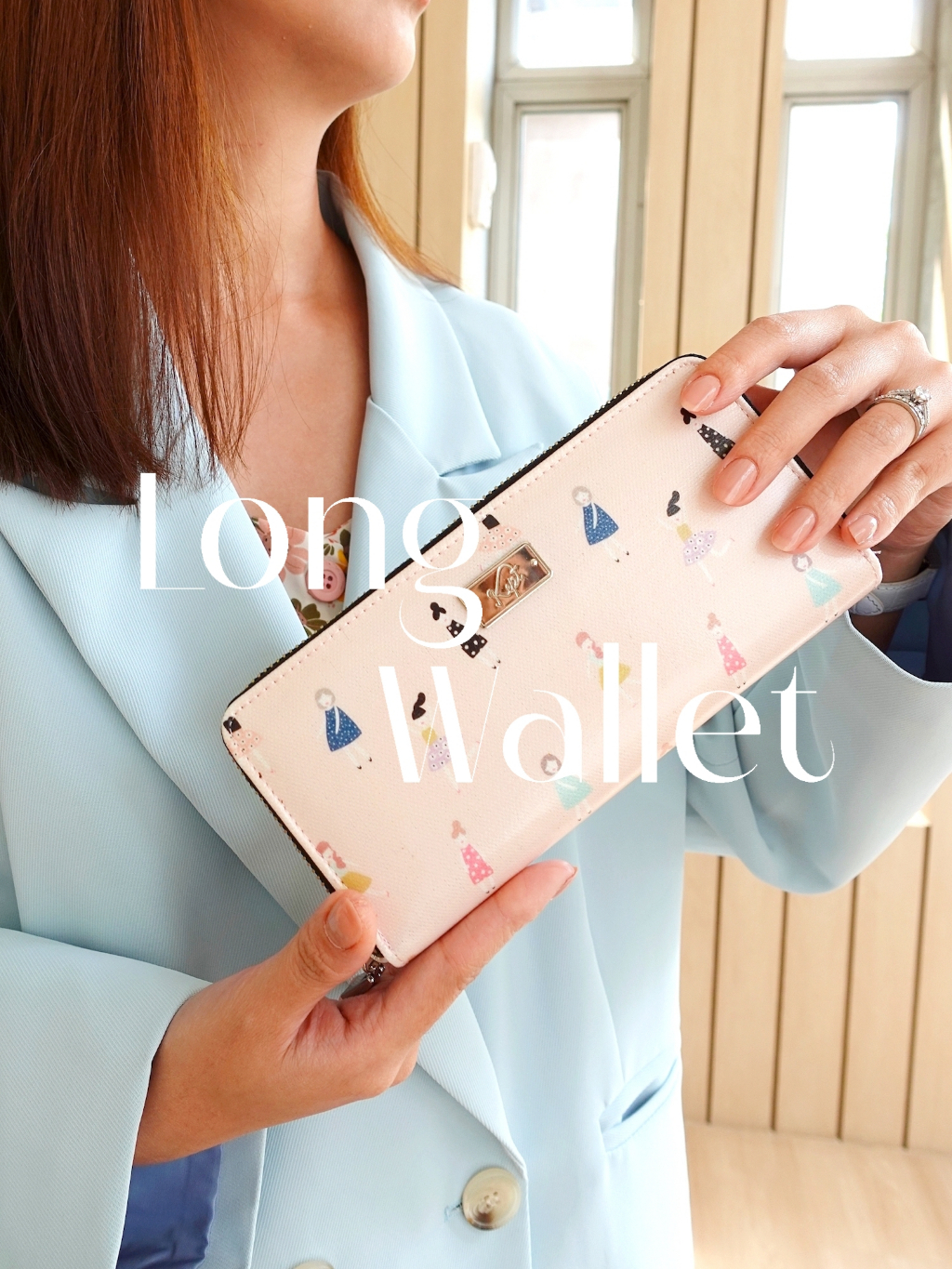 KEPT Long Wallet กระเป๋าสตางค์ ใบยาว ลายLittle Girl ซิปสีดำ | Shopee ...