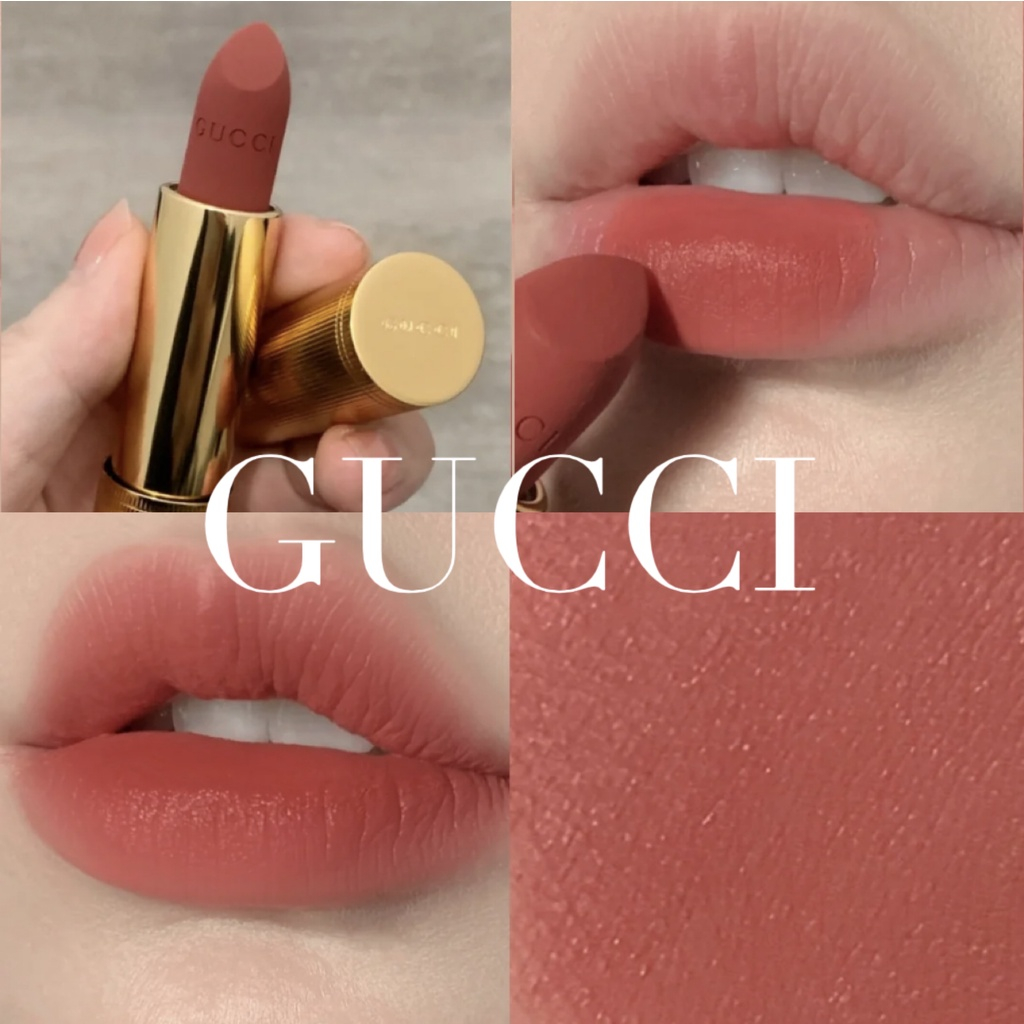 ลิปสติก Gucci ป้ายคิง Rouge A Levres Mat Lip พร้อมถุงแบรนด์ แถมน้ำหอม ...