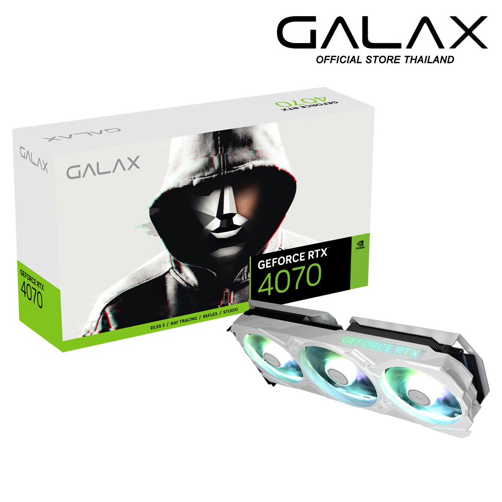 VGA GALAX RTX 4070 EX GAMER WHITE 12GB GDDR6X 192BIT | Shopee Thailand